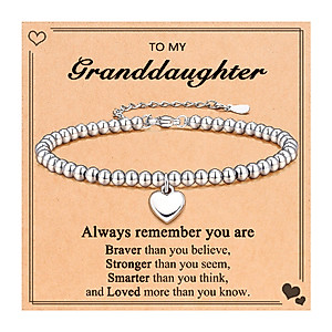 UNGENT THEM Granddaughter Gifts from Grandma Girls Bracelets Jewelry Christmas Birthday Valentines Day Confirmation Easter Gifts for Teenage Teens Girls Stuff 12 14 16 18 10