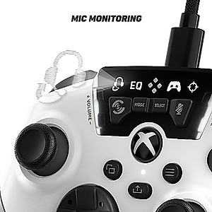 Turtle Beach Recon Controller Wired Game Controller Officially Licensed for Xbox Series X, Xbox Series S, Xbox One & Windows - Audio Enhancements, Remappable Buttons, Superhuman Hearing – White