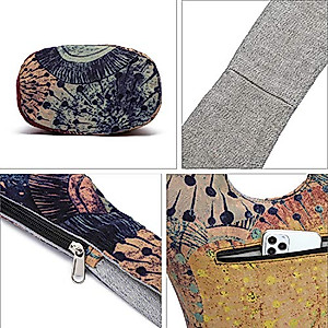 Women Hand Fashion canvas Hippie Crossbody Bags Bohemian Animal Prints Hobo Bags (Purple)