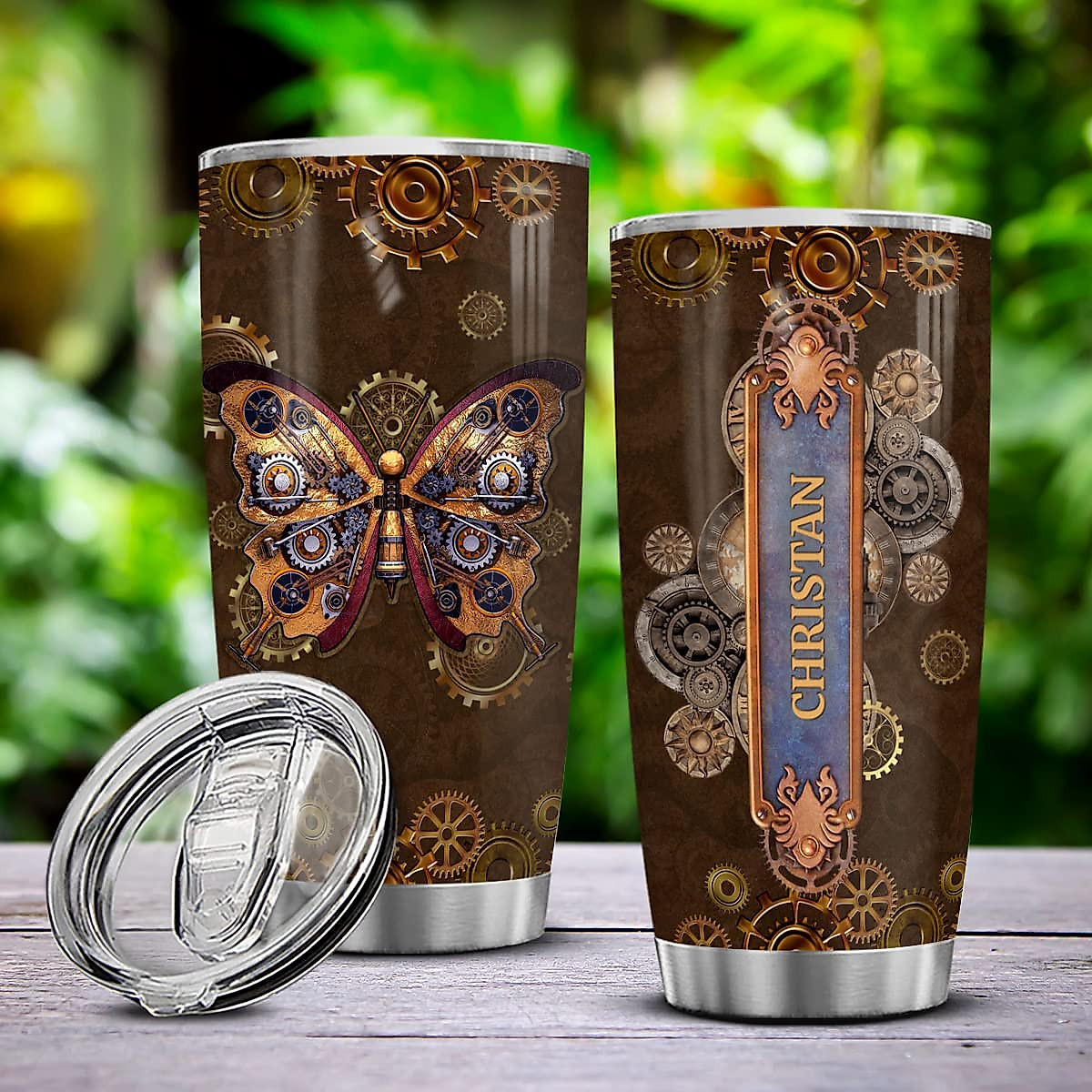 Wassmin Butterfly Tumbler Personalized Gift Stuff For Women Girls Lady Mom Custom Name Jewelry Drawings Style Tumblers 20oz 30oz Coffee Travel Mug Birthday Christmas Customized Cup Gifts (Butterfly)