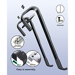 Soqool Laptop Stand for Desk, MacBook Stand Sturdy Laptop Riser, Ventilated Ergonomic Aluminum Laptop Holder Compatible with 12 13 15.6 17 Inch MacBook Pro Air/HP/Dell, Work Cooling Computer Stand