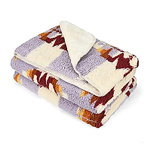 Catalonia Southwest Throw Blanket, Aztec Blanket for Couch or Room Decor, Reversible Comfy Fluffy Mexican Blanket, Gift Blanket, 50x60 inches