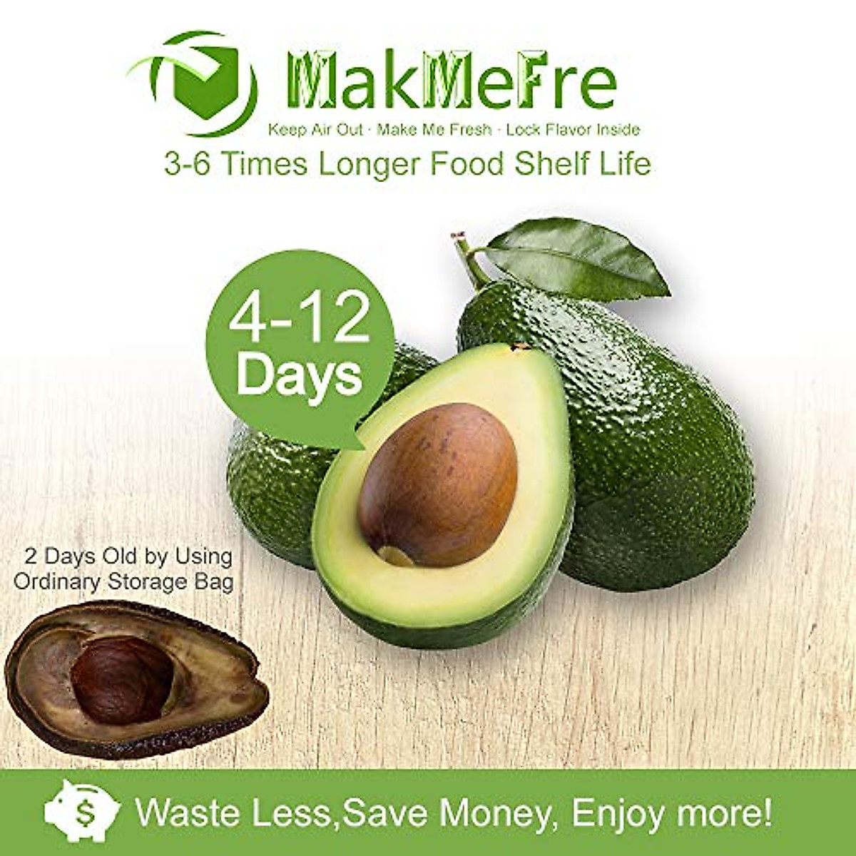 MakMeFre 100 Quart Size 4mil 8x12Inch Vacuum Sealer Bags for Food,BPA Free,Heavy Duty,Sous Vide Vaccume Safe,Universal Design Pre-Cut Vacuum Seal Bags