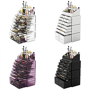 Readaeer Makeup Cosmetic Organizer Storage Drawers Display Boxes Case with 12 Drawers (White)