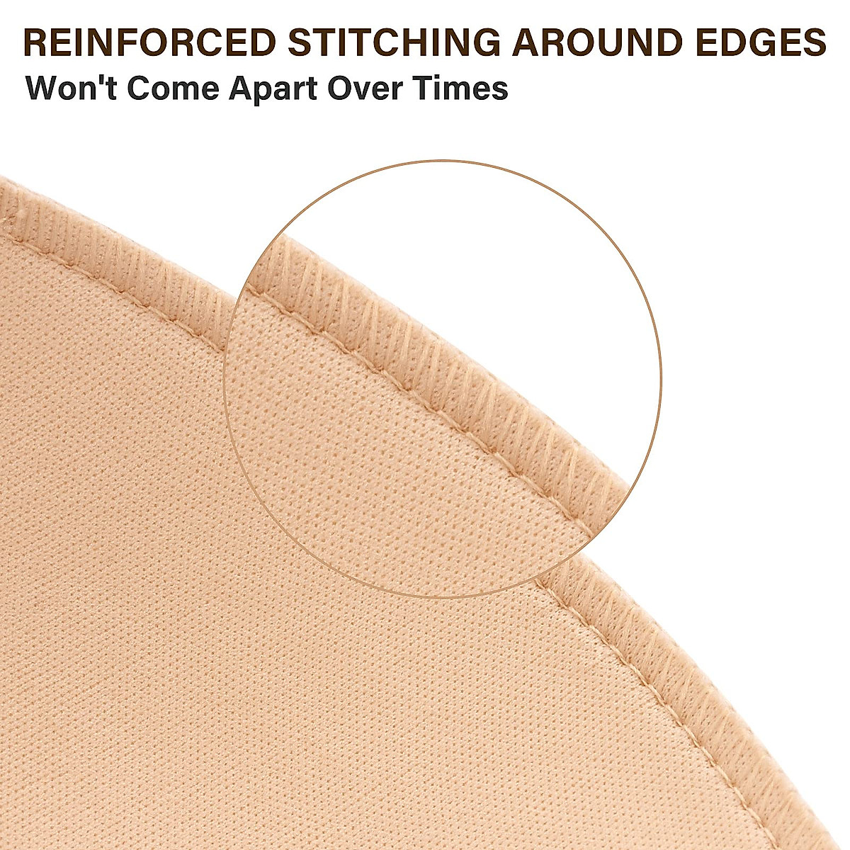 Nimiah Bra Pads Insert 3 Pairs Sewn Edge Bra Inserts AB, CD, DE Cups | Swimsuit Replacement Pad Beige Black White Optional