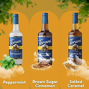 Torani Winter Syrup Flavors Sugar Free Brown Sugar Cinnamon Peppermint Pumpkin Pie Coffee Flavoring