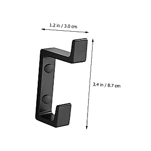 DOITOOL 6 pcs Household for Robe Shelves Heavy Hanger Hook Home Clo Coats Towel Hat Double Modern Key Stylish Bedroom Useful Durable Black Mounted Bathroom Entryway Rack Storage Coat