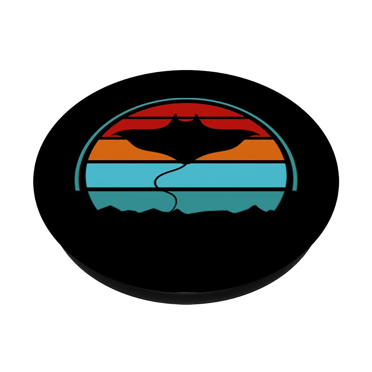 Aquarist Ocean Animal Lover Stingray Retro Manta Ray PopSockets Swappable PopGrip