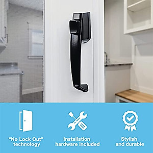 Wright Products V333BL Tie Down Push Button Door Latch for Screen and Storm Doors, Black