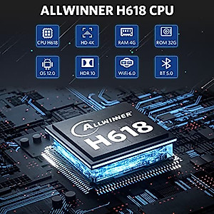 TUREWELL TV Box, TX68 Android 12.0 TV Box 4GB RAM 32GB ROM,H618 Quad Core Smart Android Box Support 2.4/5.8GHz Dual WiFi 4K H.264 HD