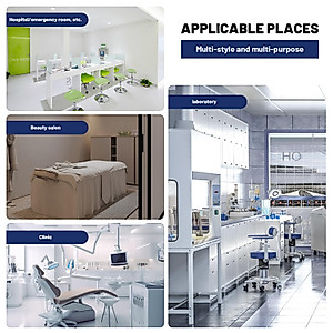 DIYTUNINGS Stainless Steel Lab Serving Cart 2-Tier Utility Cart Medical Storage Cart with Two Drawers for Lab Equipment Use Utility Services