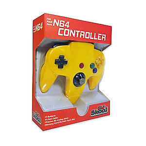 Old Skool Classic Wired Controller Joystick for Nintendo 64 N64 Game System - Yellow