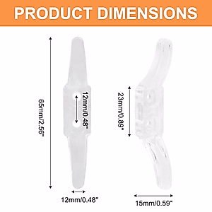 LifCratms 4Pcs Clear Blind Cord Cleats, Transparent Plastic Safety Rope Cleat Window Cord Cleat Cord Holder with Screws for Window Blinds Curtains Sun Shades Ropes