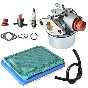 ALL-CARB 640025A Carburetor 640004 with Air Filter Replacement for Tecumseh OHH50 OHH55 OHH60 OHH65 4.5HP 5HP 5.5HP 6HP 6.5HP OHV HOR Engine Replace 640025 640025A 640025B