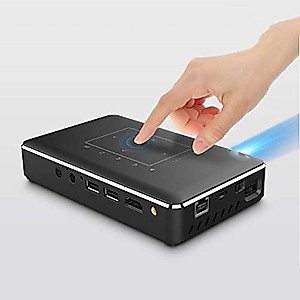 XDCHLK Mini Projector,Intelligent Portable Projector Laptop PC Projectors for Outdoor，4K Decoder