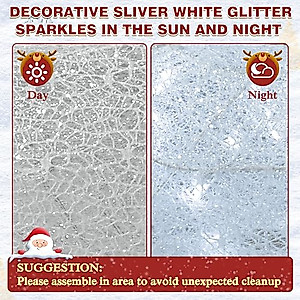 MUPATER Outdoor Christmas Decoration Lighted Deer Family Set Indoor, Christmas Holiday Yard Decor 3-Piece Moose Set for Lawn and Party with Lights, Ground Stakes and Zip Ties, White