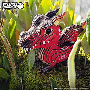 Eugy Red Dragon 3D Puzzle, 24 Piece Eco-Friendly Educational Toy Puzzles for Boys, Girls & Kids Ages 6+
