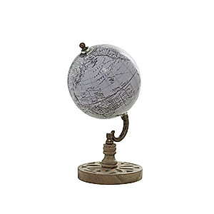 Deco 79 Wood Globe, 5" x 5" x 9", Beige