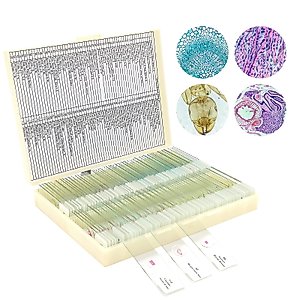120+60 Microscope Slides with Specimens, Prepared Microscope Slides for Microbiology, Prepared Microscope Slides for Adults/Kids