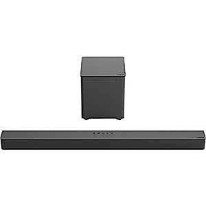 VIZO V-Series 2.1 Home Theater Sound Bar with DTS:X, Wireless Subwoofer, Bluetooth, Voice Assistant Compatible, Includes Remote Control - V21-H8 (Renewed)