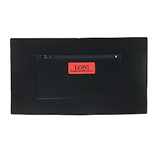 LONI Womens Neat Envelope Faux Suede Clutch Bag/Shoulder Bag