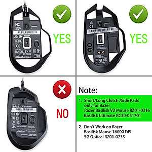 HUYUN Mouse Side Button Clutch Compatible for Razer Basilisk Ultimate/Basilisk V2 Mouse RZ01-0316