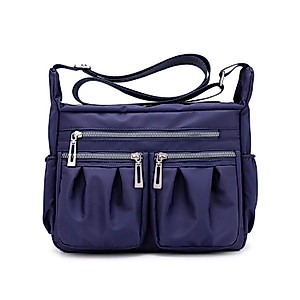 NOTAG Nylon Crossbody purse for Women Medium Messenger Bags Travel Shoulder Purses and Handbags (Blue)