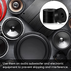 Rubber Isolation Pads Thick Rubber Washers 1.5 Inch OD 0.5 Inch ID 0.4 Inch Thick Mechanical Vibration Damping Pads Anti Vibration Isolation Pads Rubber Isolator Washer(8 Pcs)