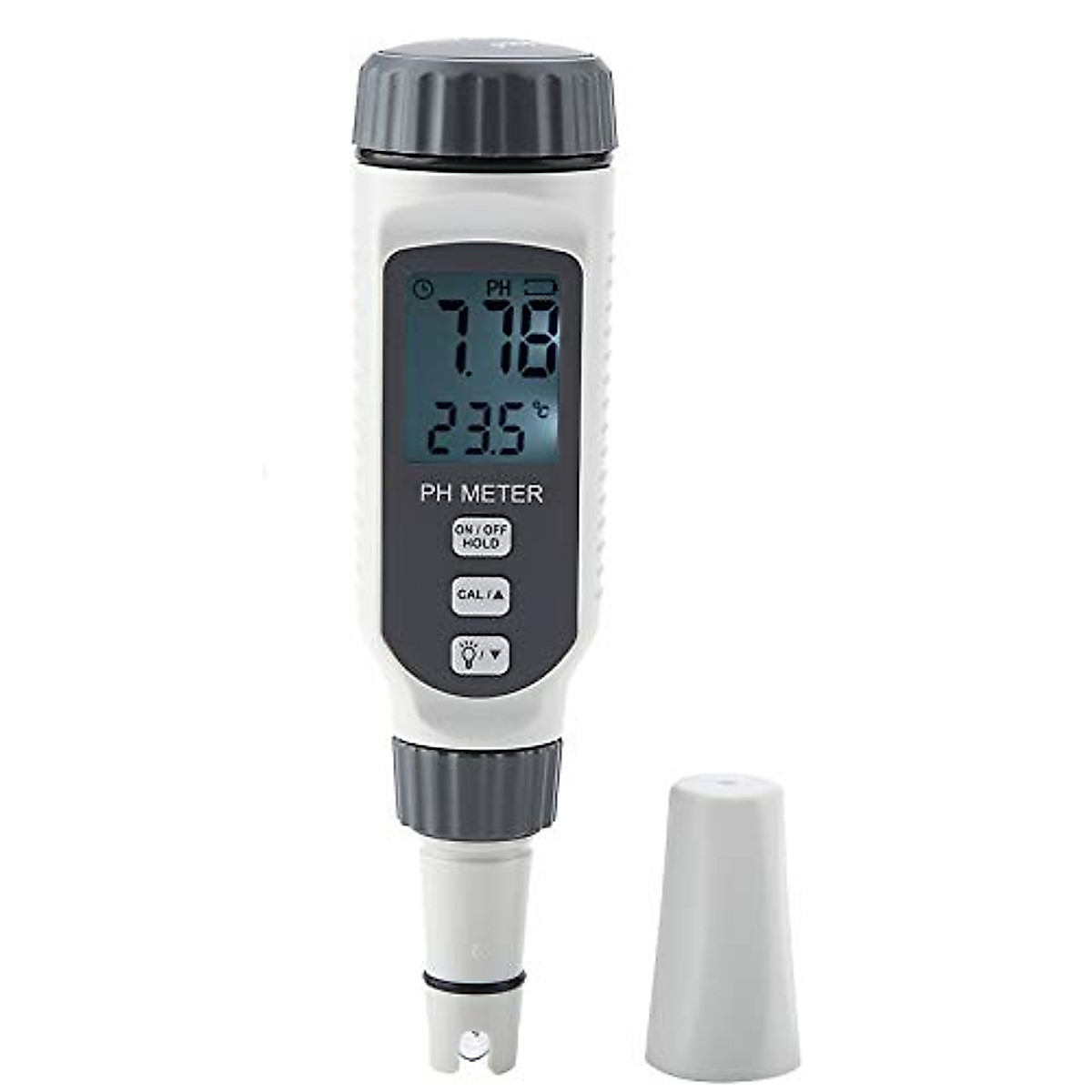 Digital PH Meter, Professional PH & Temperature Meter Portable Water Quality Tester Acidimeter PH818 0-14 pH Measurement Smart Precise ans Sensor LCD Screen