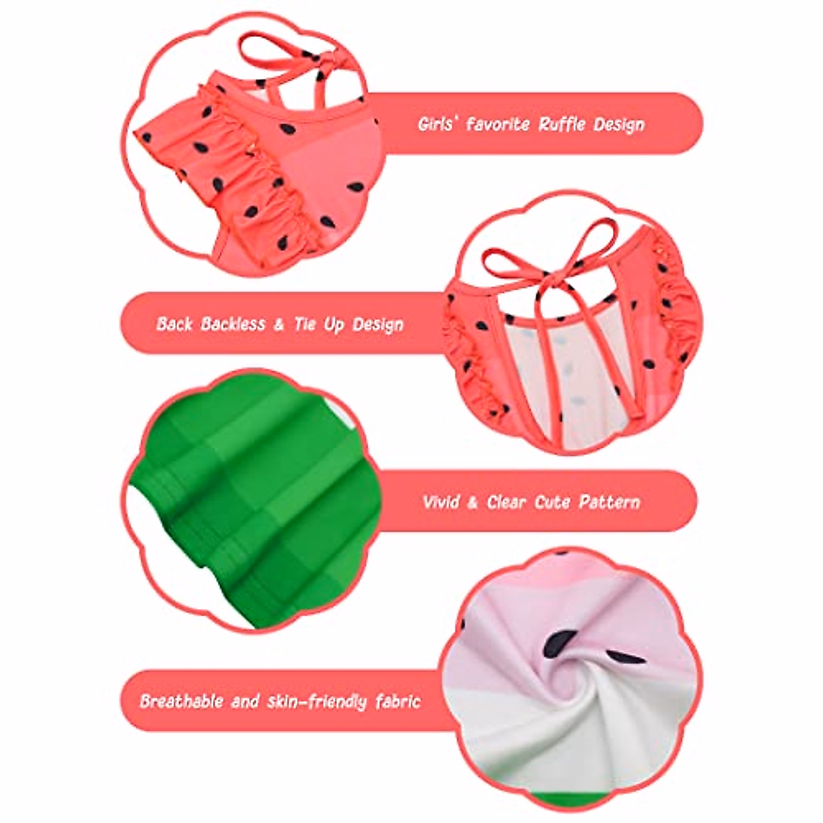 Goodstoworld Little Girls Dress Size 5 6 Toddler Summer Watermelon Beach Dresses 5T 6T Girl Kids Pink Ruffle Sleeveless Graduation Sundress Cute Casual Outfits Fruit Strechy Frocks