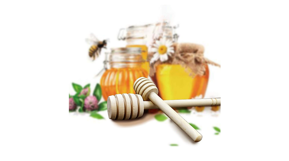 20 Pack Mini Wooden Honey Dipper Sticks - Perfect for Gifts