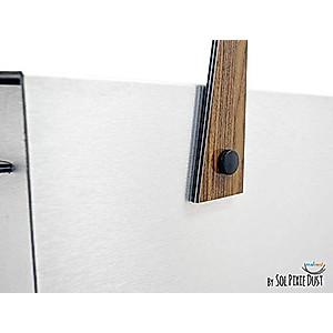 Contemporary Post Mount Mailbox/Aluminum Brush Silver Body and Aluminum Wood Walnut Numbers, Custom Mailbox, Mailnest, PostBox, Type 4