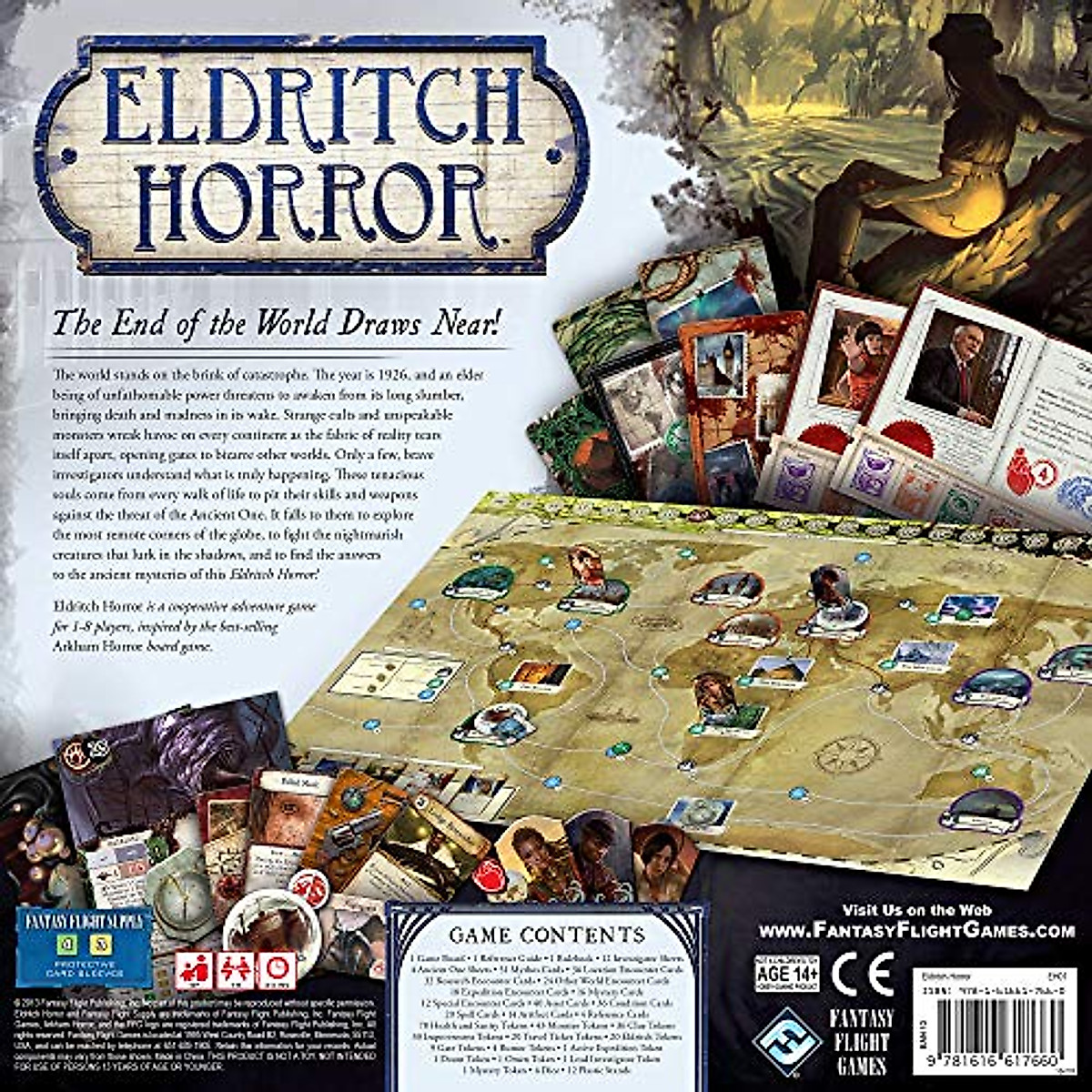 Eldritch Horror Board Game (Base Game) | Mystery, Strategy, Cooperative Board Game for Adults and Family | Ages 14+ | 1-8 Players | Avg. Playtime 2-4 Hours | Made by Fantasy Flight Games