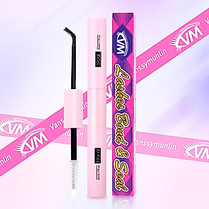 Cluster Lashes Glue for Eyelash Extensions Individual Bond and Seal Lashes Glue Strong Hold 72 Hours Eyelashes Glue Waterproof Clump-Resistant Lash Glue Mascara