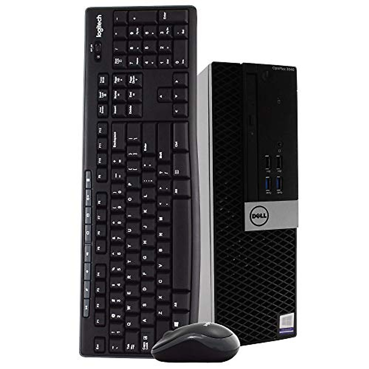 Dell Optiplex 3040 Desktop Computer PC, Intel Quad-Core i5, 512GB SSD Storage, 16GB DDR3 RAM, Windows 10 Pro, DVD, WiFi, New 24in Monitor, Wireless Keyboard and Mouse (Renewed)