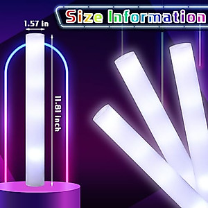 Liliful Glow LED Cheer Sticks Light up Sticks Wedding Wand for Birthday Bridal Shower Raves Carnival Concert Glow in Dark Party(24 Pcs)