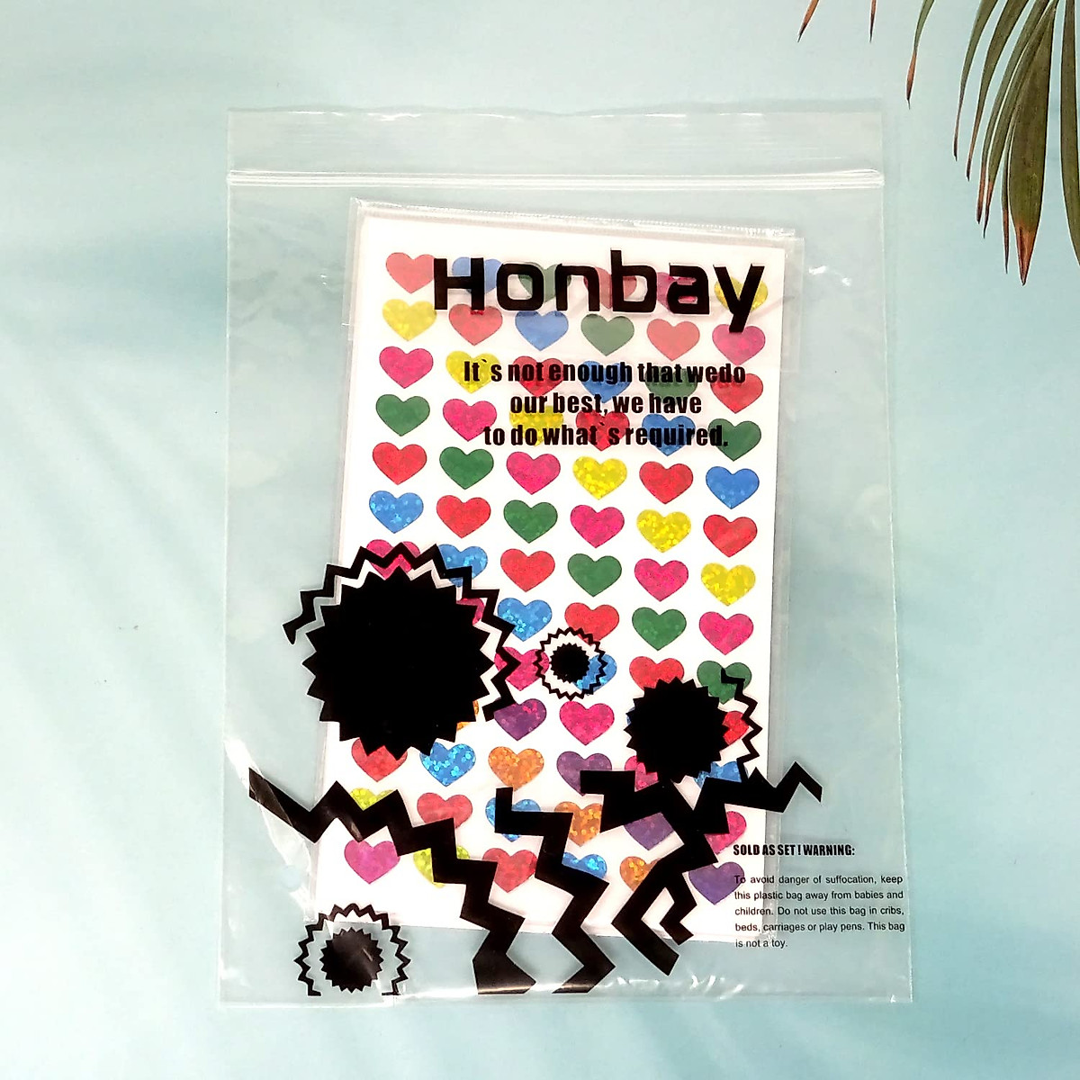 HONBAY 3 Rolls of Colorful Cute Cartoon Eye Nose Mouth Decal Stickers Label for Coloring Book, Notebook, Bottles, Laptops, etc