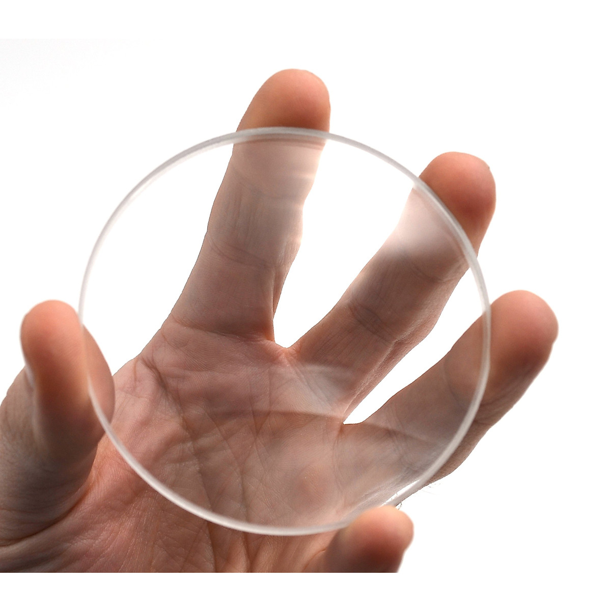 EISCO Double Concave Lens, 1000mm Focal Length, 3" (75mm) Diameter - Spherical, Optically Worked Glass Lens - Ground Edges, Polished - Great for Physics Classrooms