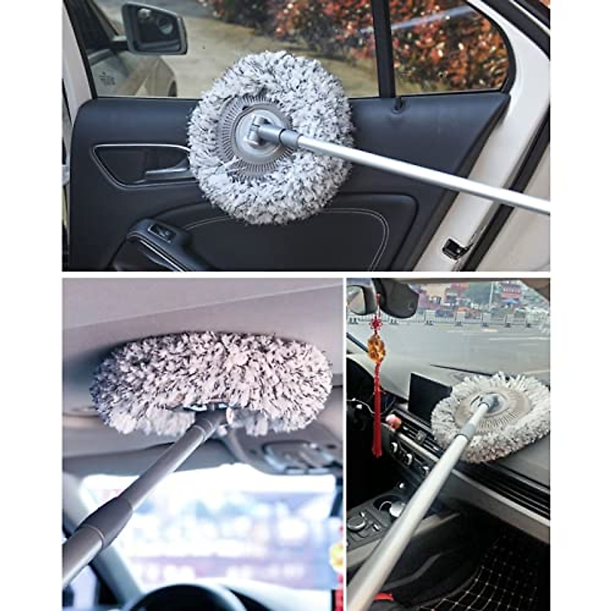 Mops for Floor Cleaning, 360° Rotatable Adjustable Cleaning Mop, Reusable Spin Mop Cloth, 2022 New Telescopic Microfiber Dust Wall Cleaner Mop, For Wall, Ceiling, Window And Baseboard Cleaner