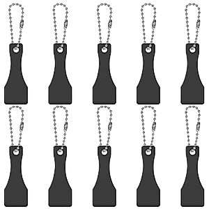 10 Pcs Lottery Ticket Scratcher Scratch Off Scratcher Tool Plastic Scraper Tool Keychain Lotto Scratcher Keyring Scoop Shape Lotto Scratcher Keyring Scraper for Label Sticker Remover Tool Black