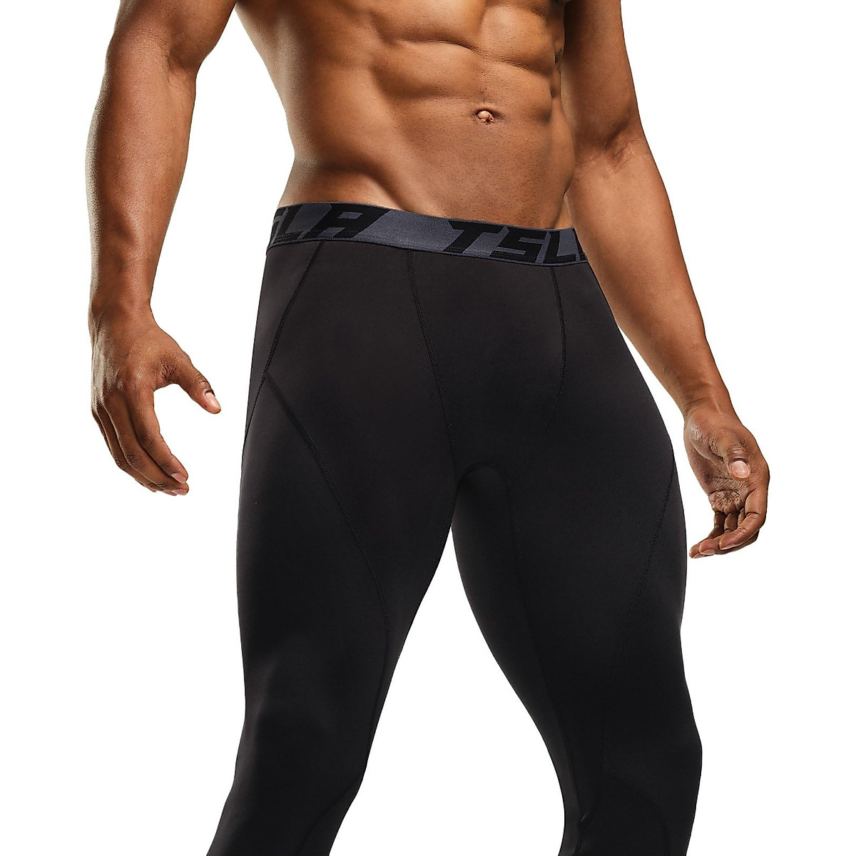 TSLA Men's Thermal Compression Pants, Athletic Sports Leggings & Running Tights, Wintergear Base Layer Bottoms, 2pack Tights Black/Black, 3X-Large