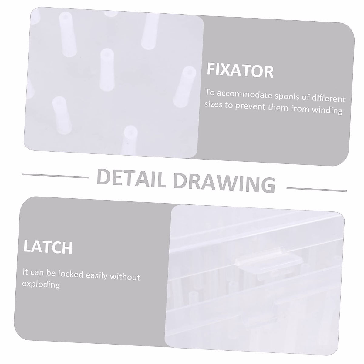 2pcs 42 42 Axis Embroidery Thread Box Bobbin Plastic Desktop