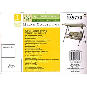 Replacement Canopy for Milan Collection Swing