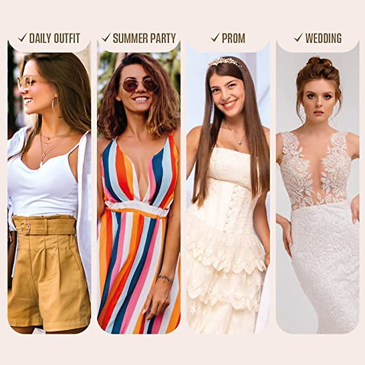 Albrta Sticky Bra, 2 Pairs Adhesive Bra, 2023 Upgrade Sticky Bras for Women Push Up, Invisible Sticky Boobs, Backless Strapless Bras for Women with Nipple Covers C