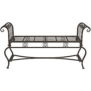 Safavieh Outdoor Collection Brielle Antique White Bench