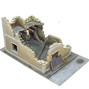 WarLord Bolt Action Wrecked House 1:56 WWII Military Table Top Wargaming Diorama Plastic Model Kit WG-TER-46