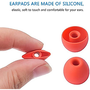 Replacement Ear Tips Compatible with Samsung Galaxy Buds 2 Eartips, Ear Bud Earbuds Tip Cups Memory Foam Cushions Covers Earplugs for Galaxy Buds 2 Earphones 3 Sizes 6 Pairs (Red)