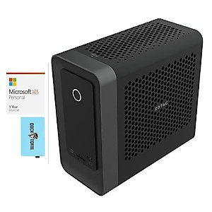 ZOTAC Magnus ONE ECM53060C Gaming & Entertainment Mini Desktop (Intel i5-10400 6-Core, 16GB RAM, 2TB m.2 SATA SSD + 2TB HDD (2.5), RTX 3060, Win 10 Home) with MS 365 Personal, Hub