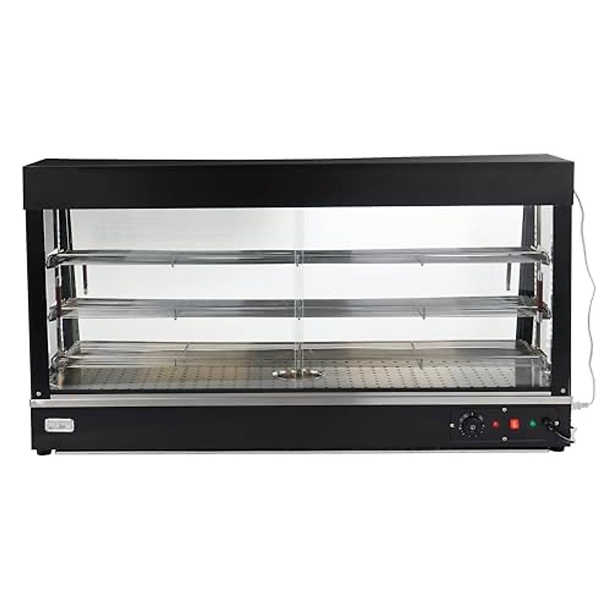 Kratos 30Y-017 48" Hot Food 3 Shelf Display Case and Merchandiser with Sliding Doors - 120V, 1200W