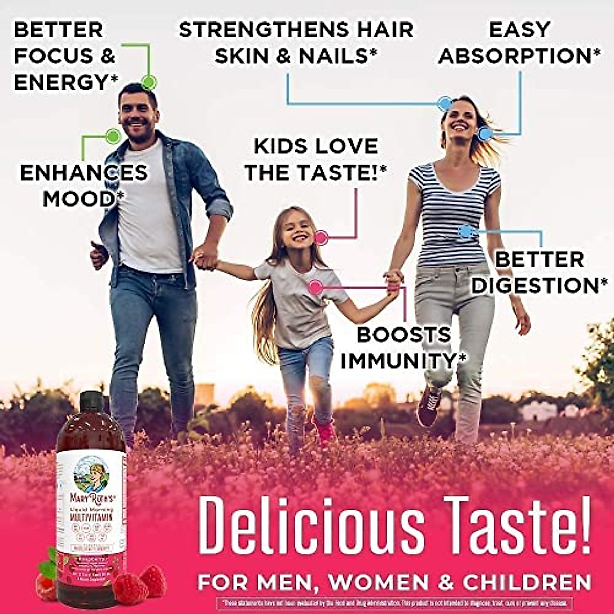 Liquid Multivitamin & Liquid Multimineral Bundle by MaryRuth’s | Vegan Vitamin A, B, C, D3, E & Amino Acids | Vitamins for Immune Support, Digestion, Focus & Energy | Magnesium, Calcium & MSM Supplem